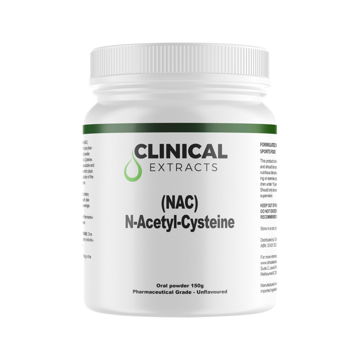 Clinical Extracts (NAC) N-Acetyl-Cysteine Oral Powder 150g – Home of ...