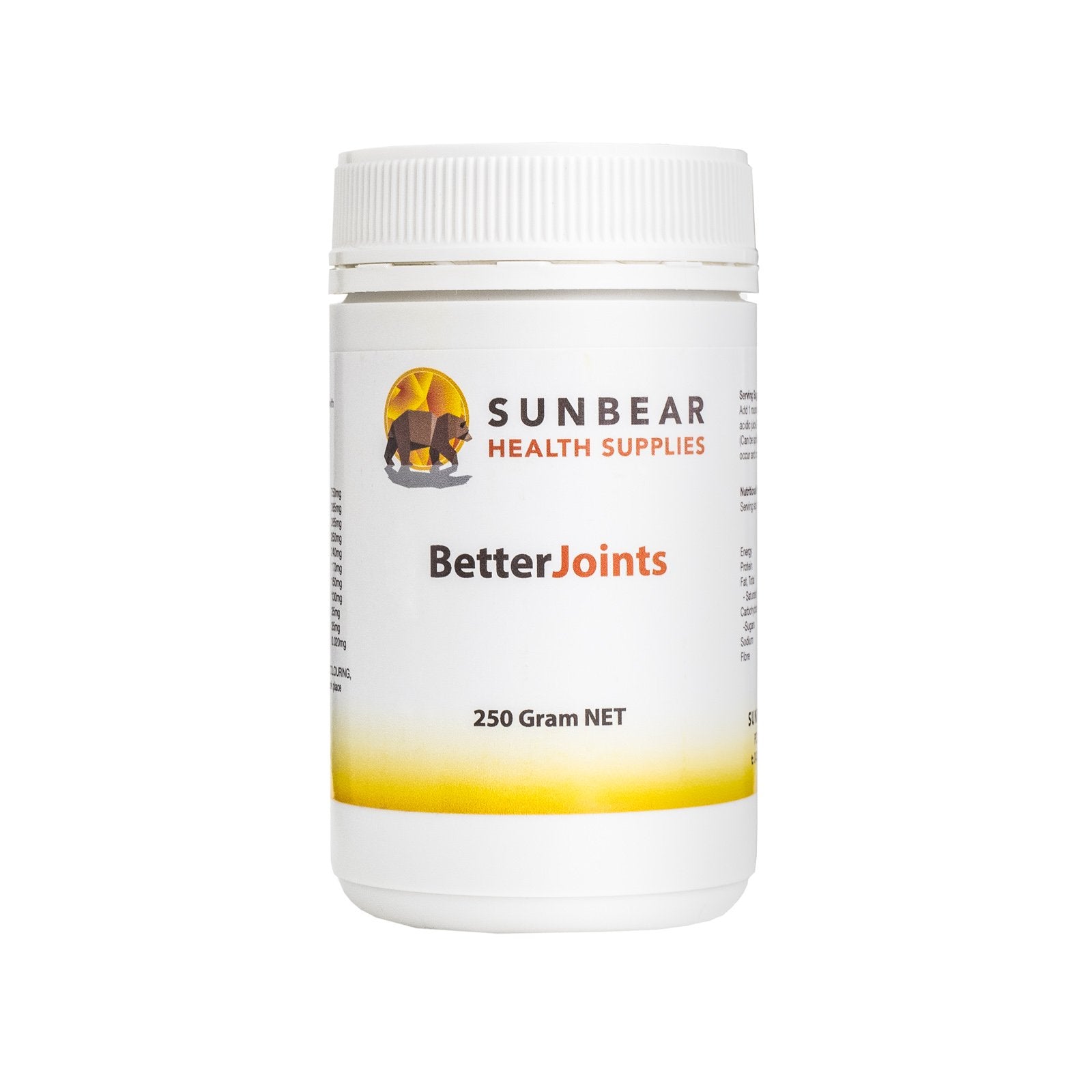 Sunbear Health Supplies - Better Joints - 250g – Home of supplements AU